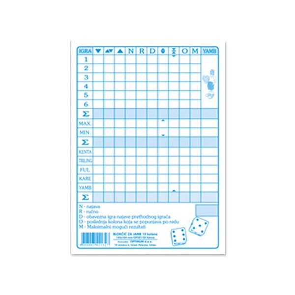 Blok za jamb-10 kolona - Knjižara Origami | Kancelarijski i školski ...